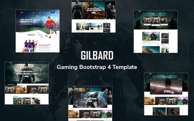 Gilbard - Gaming Bootstrap 5 Website Template #178471