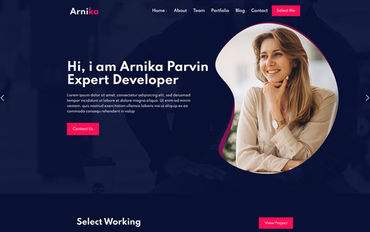 Arnika - Personal Creative Responsive Website Template #195946