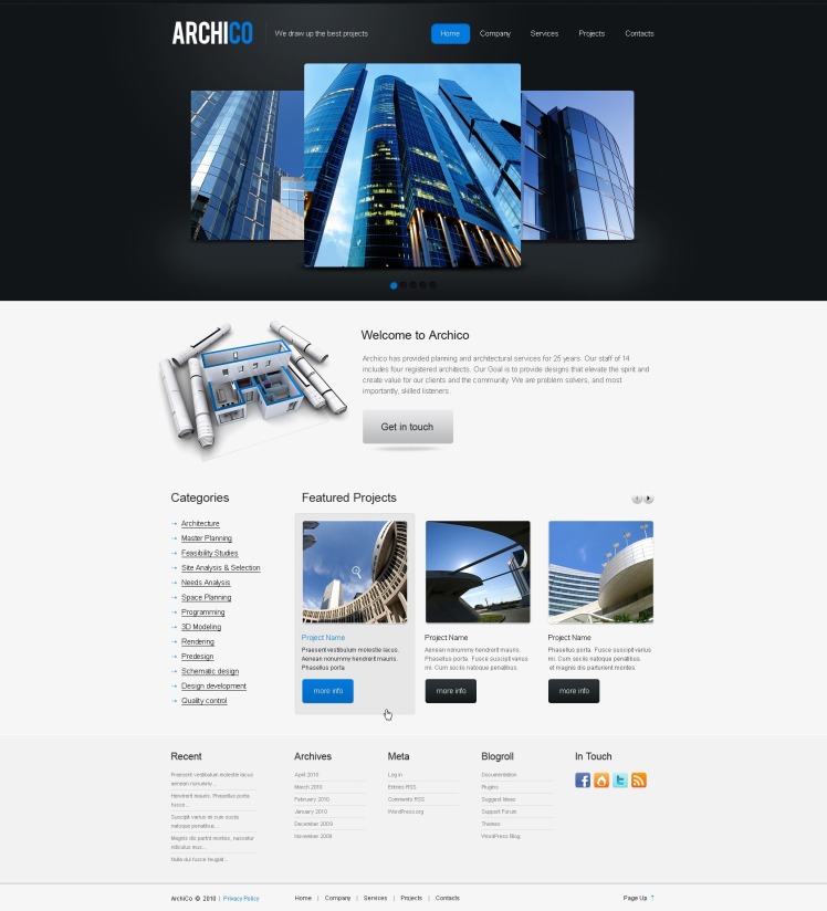 Free WordPress Architecture Theme #196030