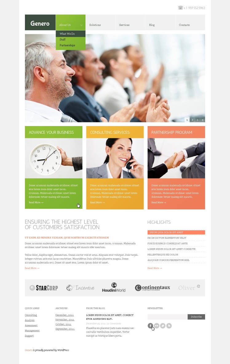 Free for Business & Services Organizations WordPress Theme #196495