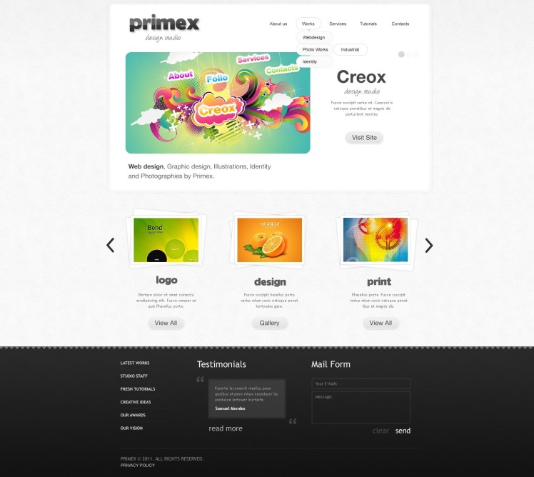 Free Design Firm WordPress Layout & Website Template #196663