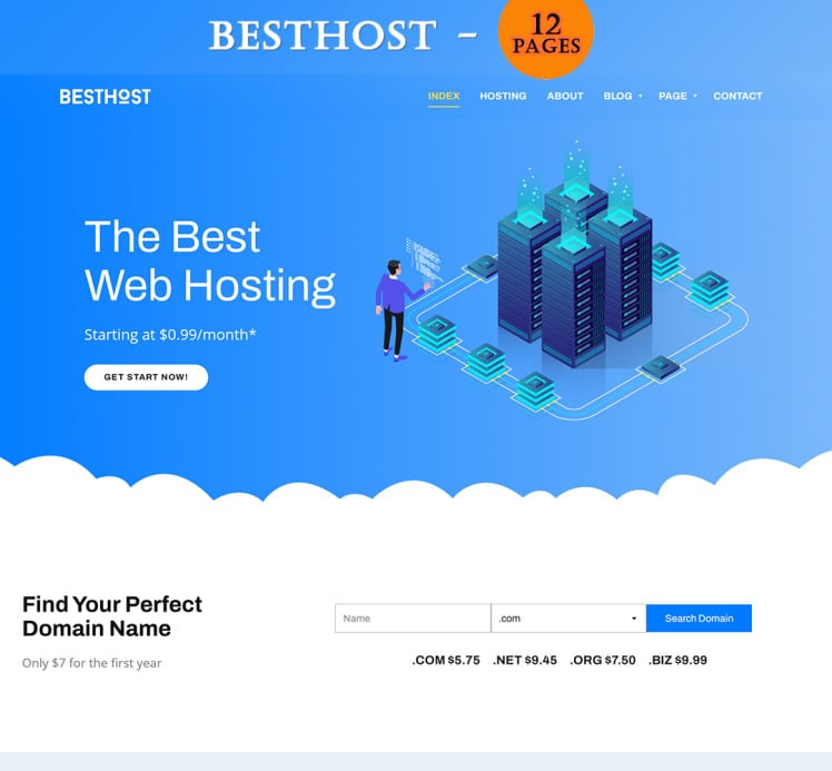 BestHost - Responsive Hosting HTML Template #196802