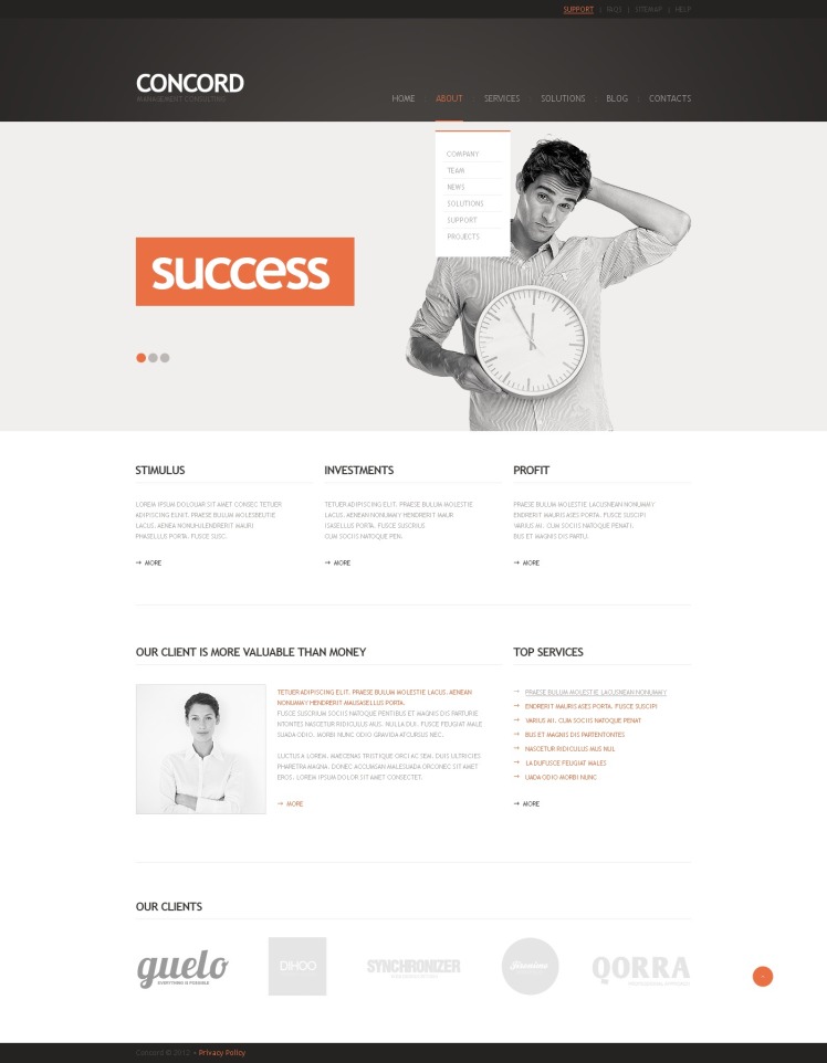 Free Business Advisor WordPress Theme & Website Template #196954
