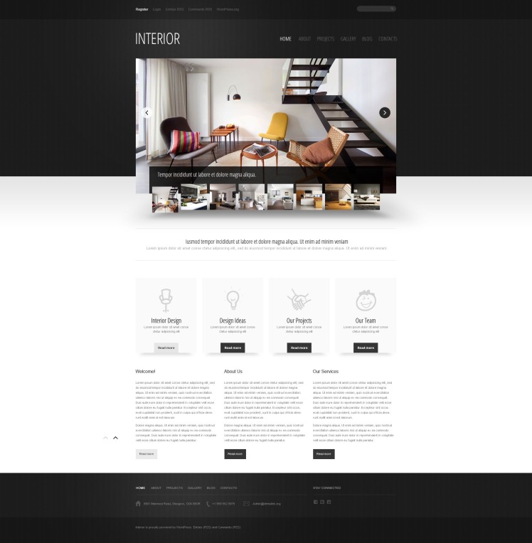 Free Home Designing WordPress Layout & Website Template #197085