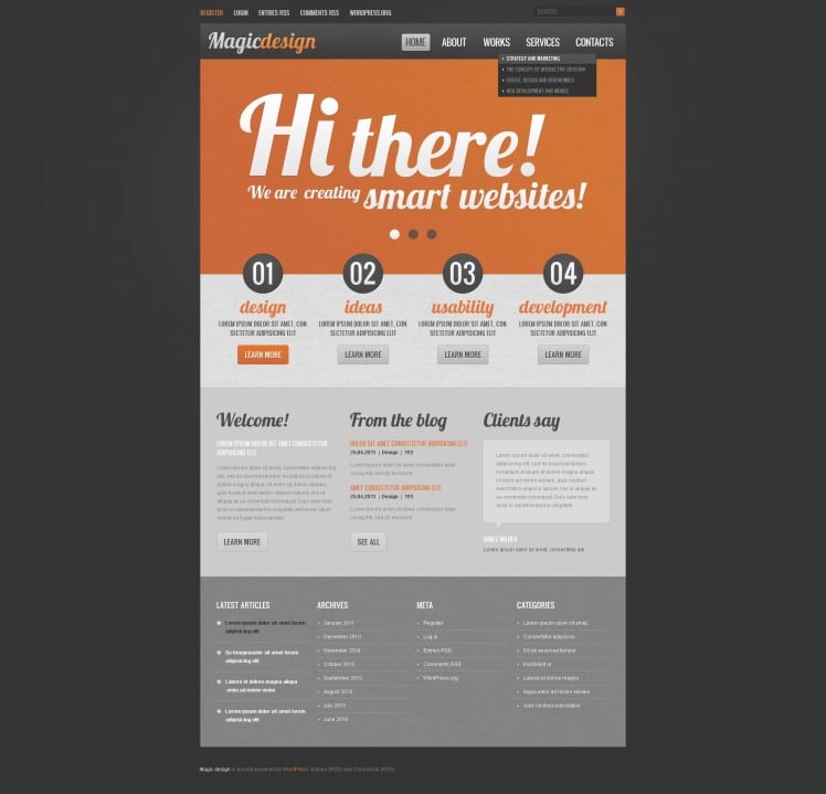 Free Web Development WordPress Template #199105
