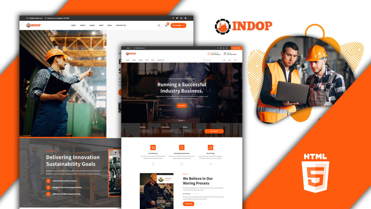 Indop Construction Tools Shop HTML5 Website Template #208620
