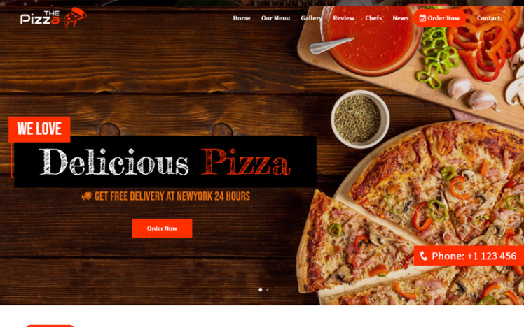 Pizza - Fast Food Restaurant Website Template #209627
