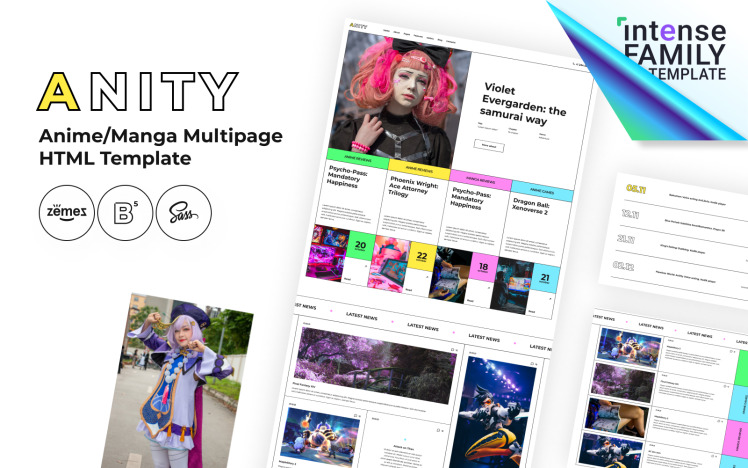 Anity - Anime HTML5 Website Template #218246