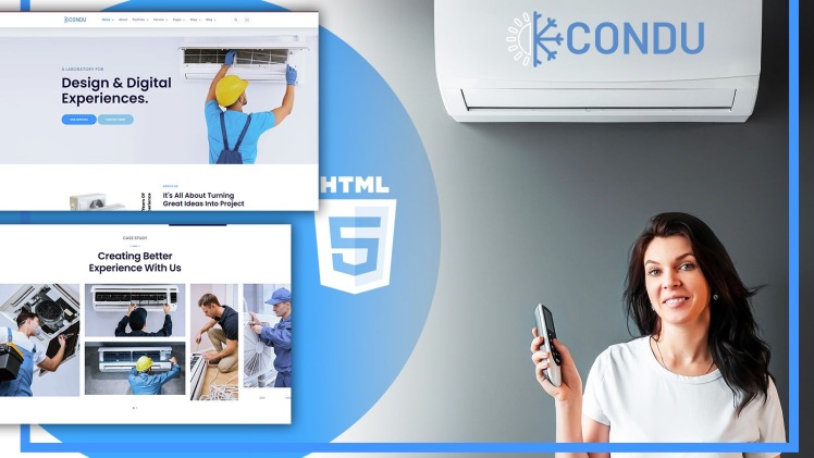 Candu Air conditioning Handyman Services HTML5 Website Template #221357