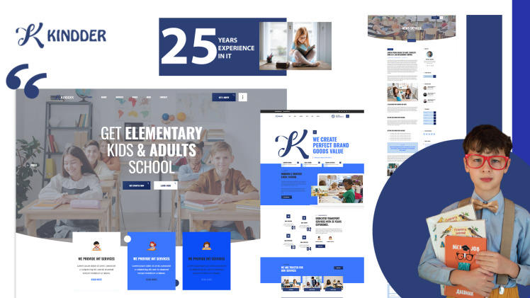 Kindder Childcare & Kids School HTML Website Template #251233