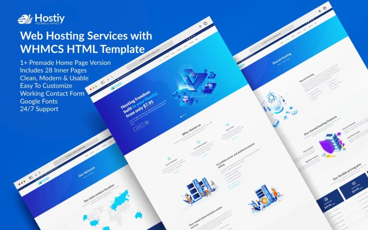 Hostiy - Web Hosting Services with WHMCS HTML Template #268888