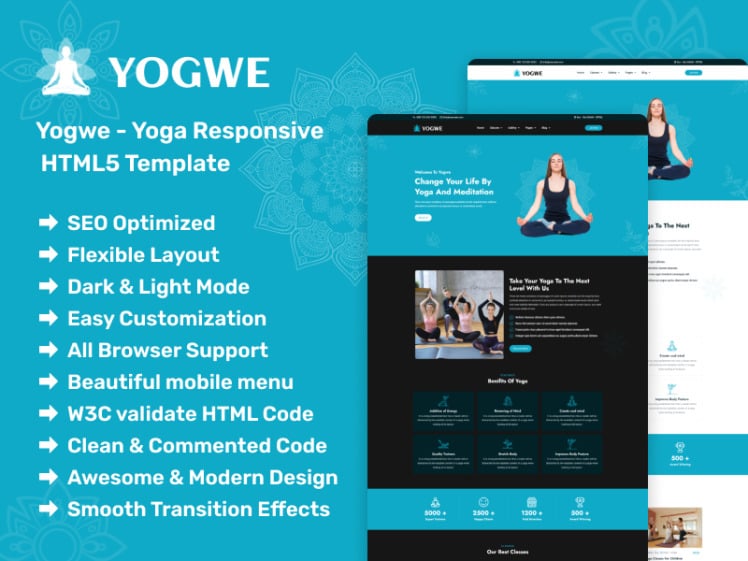 Yogwe - Yoga Responsive HTML Template #271710
