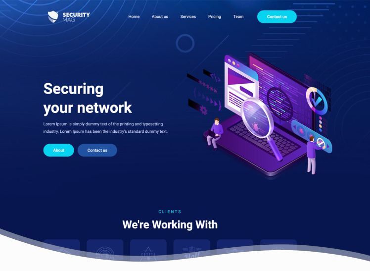 SecurityMag - IT Security - Theme Website template #272938