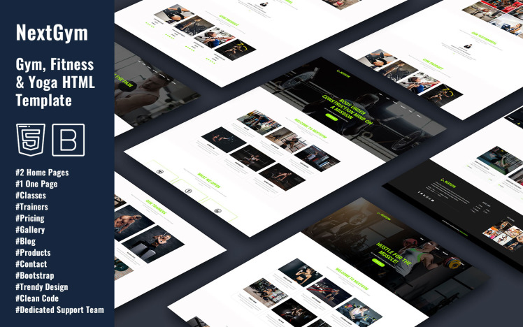 NextGym - Gym, Fitness & Yoga HTML template #288509