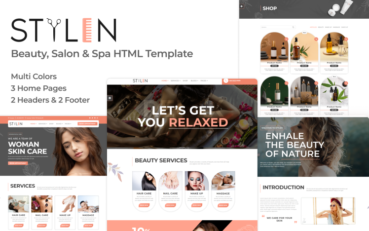 Stylen – Beauty Salon, Hair Salon and Spa HTML Template #317751