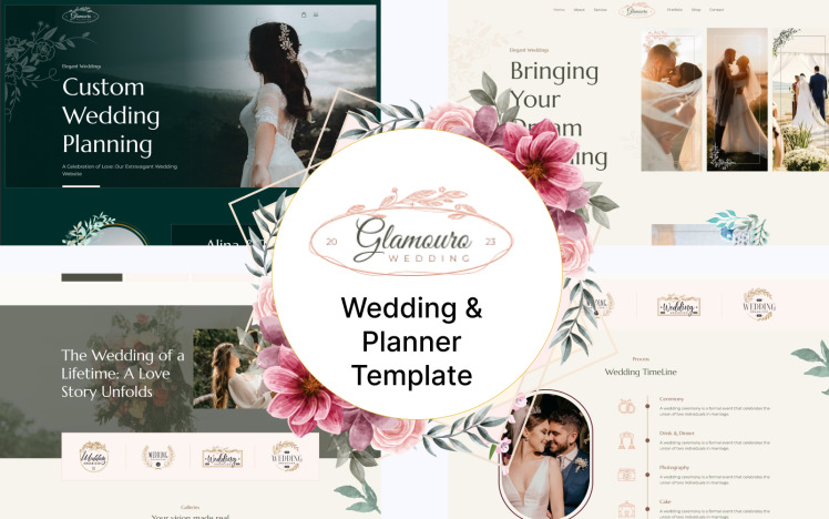 Glamoure - Wedding & Planner HTML5 Template #330133