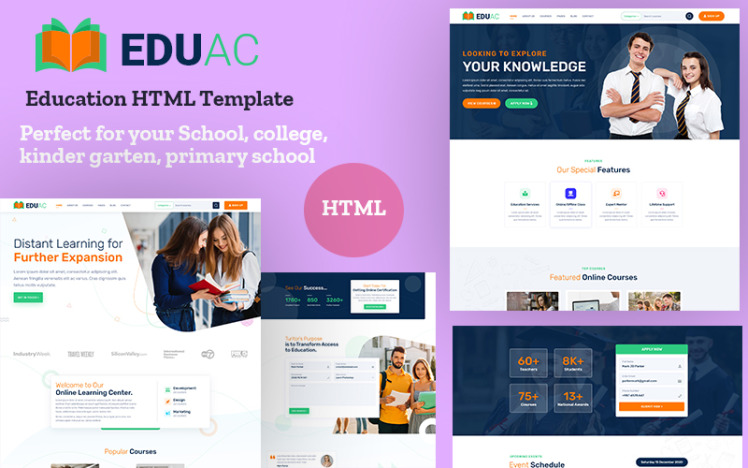 Eduac - Education HTML Template #346657