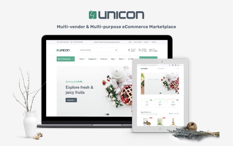 UNICON – Ecommerce Bootstrap HTML Template + Admin Dashboard #350350