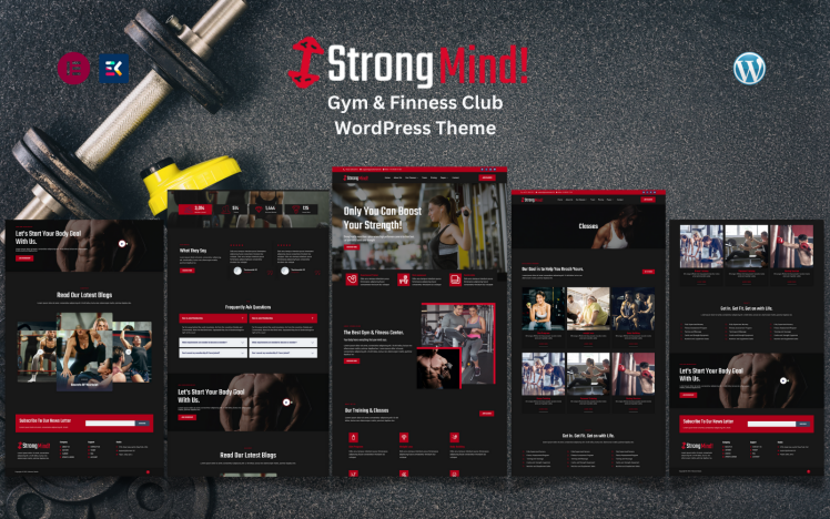 Strong Mind - Gym & Fitness Club WordPress Theme #361791