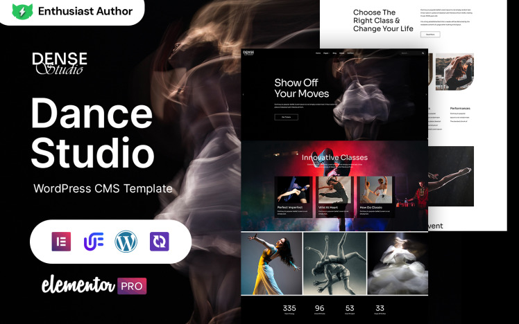 Dense Studio - Dance Studio And Academy WordPress Elementor Theme #382817