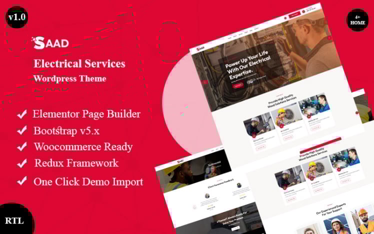 Saad - Electrical Wordpress Theme #383471