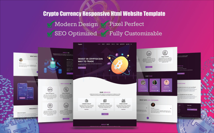 Crypxo - trading & crypto currency HTML responsive website Template #385930