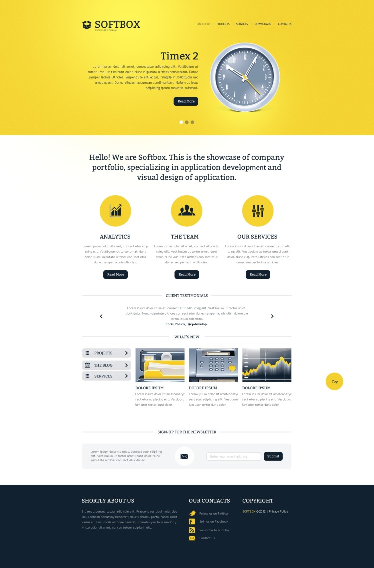 Software Responsive Website Template #40953