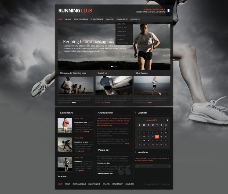 Running Website Template #42520