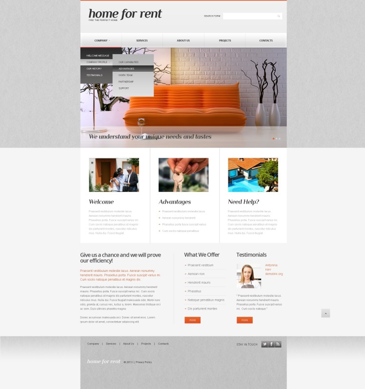 Real Estate Responsive Website Template #42677