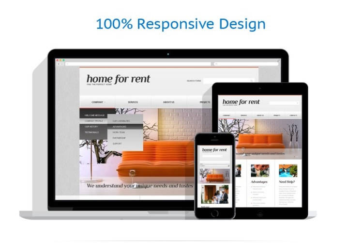 Real Estate Responsive Website Template #42677