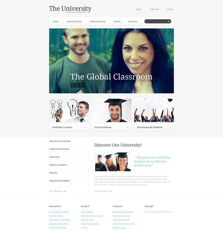 University Responsive Website Template #43191