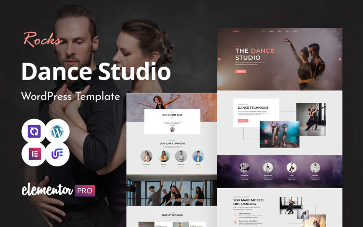 Roksdance - Dancing Academy And Dancing Studio WordPress Elementor Theme #432862