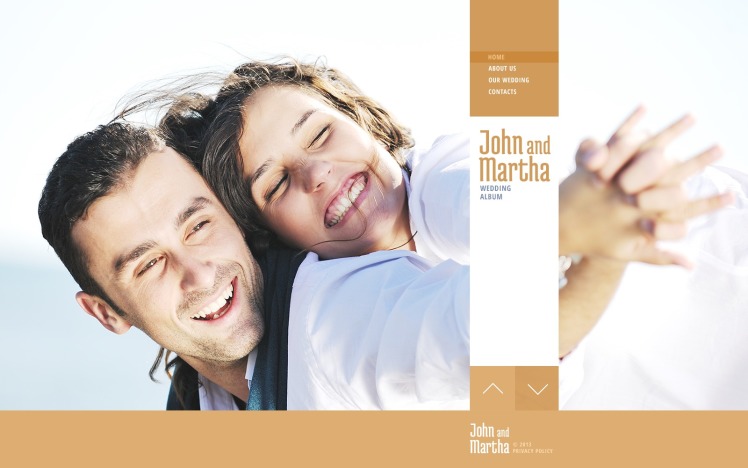 Wedding Album Website Template #43863