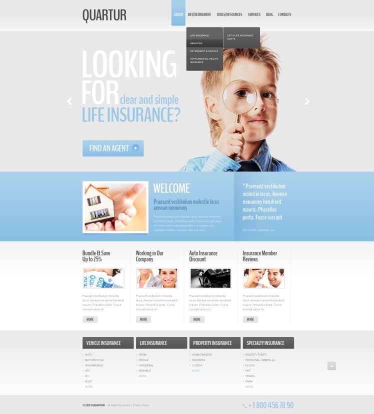 Management Company Website Template #44139