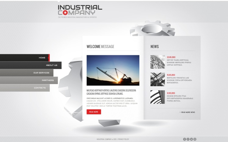 Industrial Website Template #44296