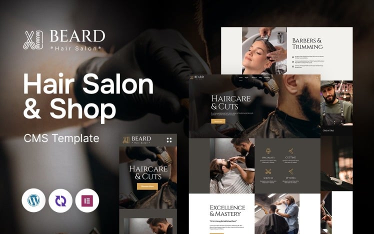 Beard - Beard And Hair salon Multipurpose Responsive WordPress Theme #444020