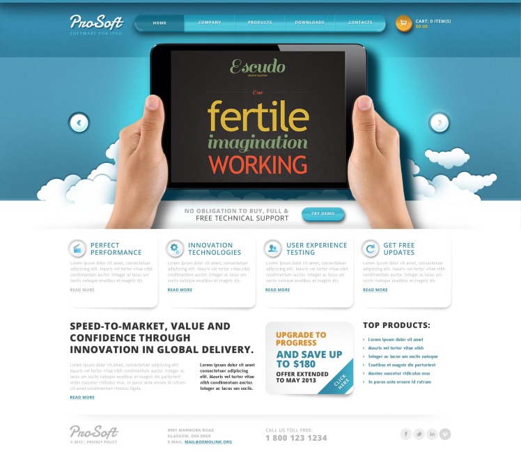 Software Responsive Website Template #44546
