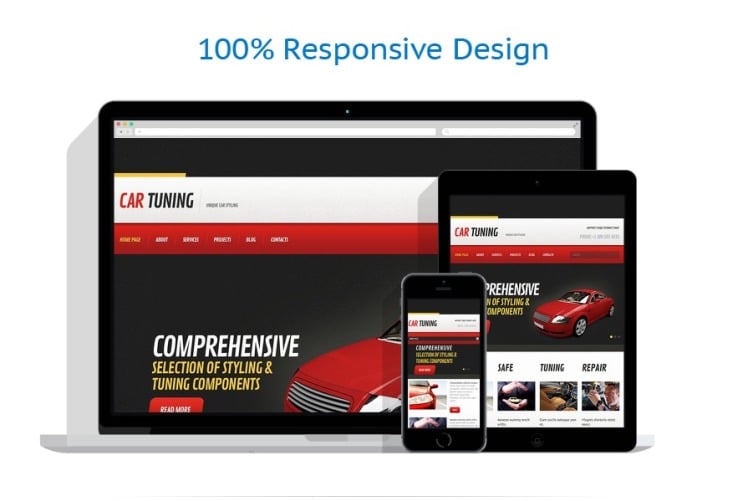 Car Tuning Responsive WordPress Theme #44758