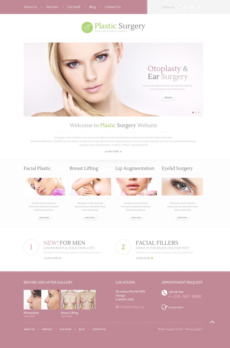 Plastic Surgery WordPress Theme #44744