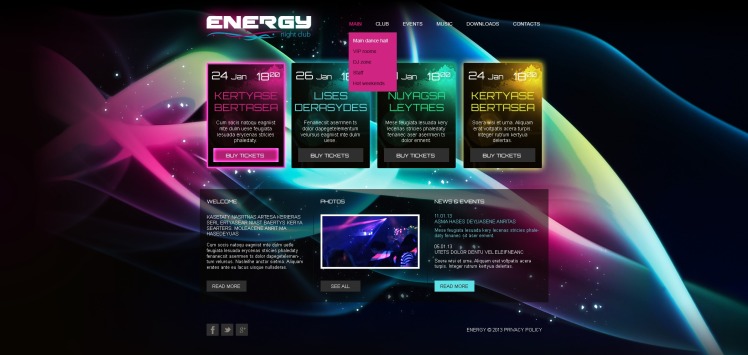 Night Club Website Template #44958