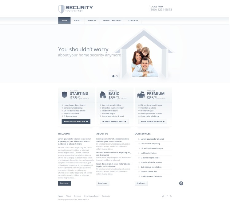 Security Responsive Website Template #45041
