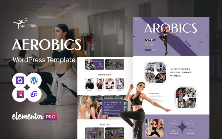 Aroobix - Aerobics, Fitness Studio And Zumba Studio WordPress Elementor ...