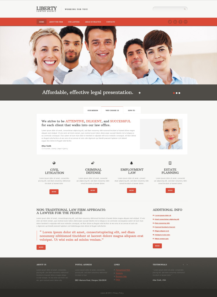 Law Firm Responsive Website Template #45261