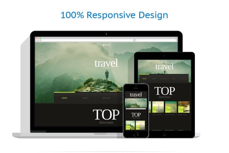 Travel Agency Responsive Website Template #45283