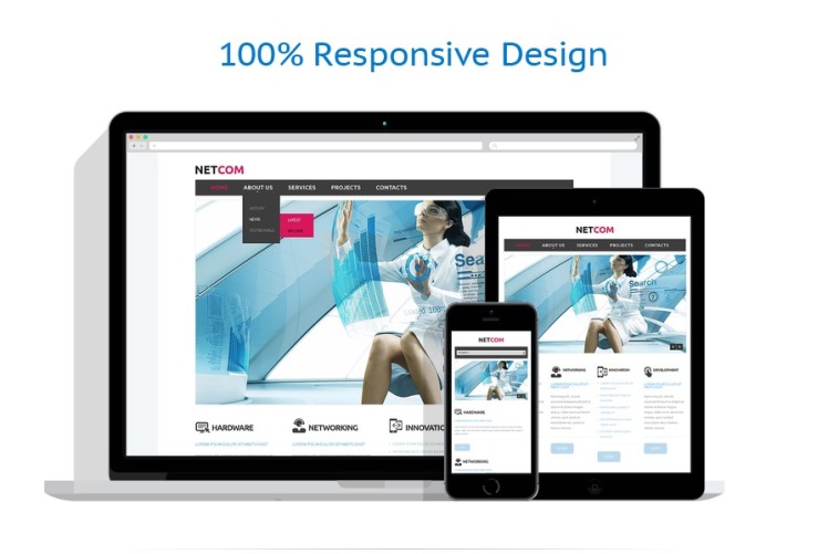 Communications Responsive Website Template #45407
