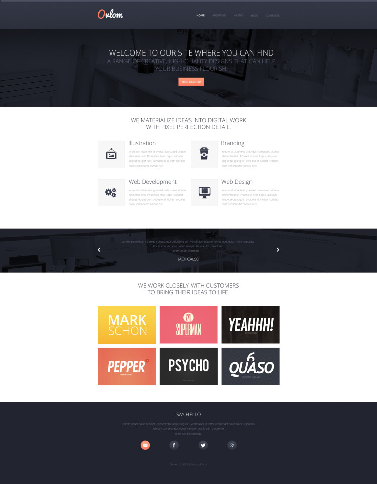 Design Studio Responsive Website Template #45528