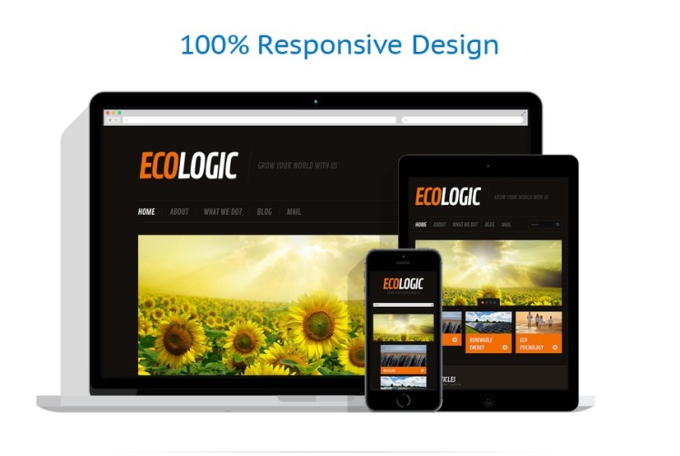 Solar Energy Responsive WordPress Theme #45575