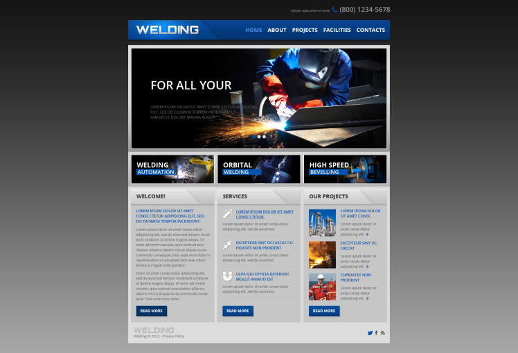 Steelworks Responsive Website Template #45527