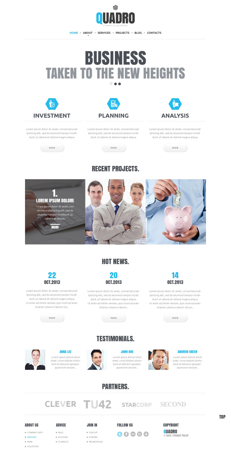 Accounting Website Responsive Website Template #45891