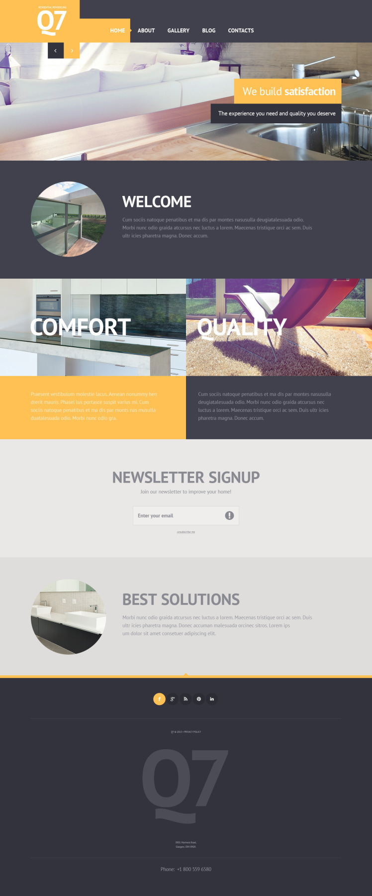 Interior Design Responsive Website Template #46032